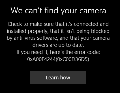 Fixing We can't find your camera in Windows 10 - Driver Easy
