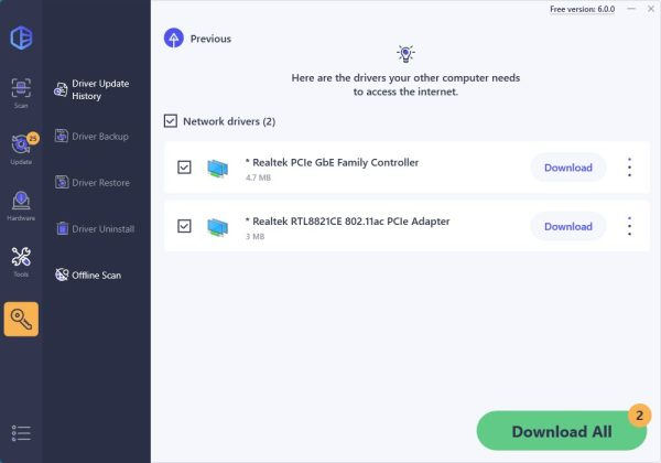 Offline Scan - Driver Easy