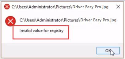Fix: "Invalid value for registry" Error When Opening Photos on Windows 10 - Driver Easy
