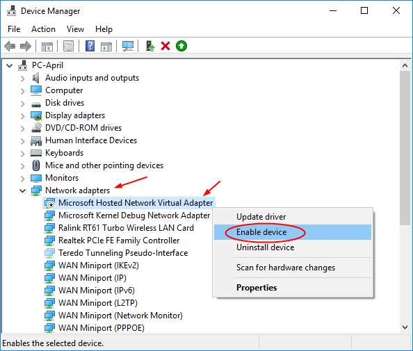 [SOLVED] "The hosted network couldn't be started" on Windows 10 ...