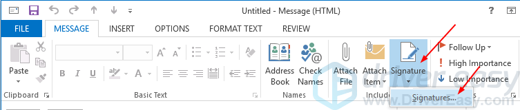 How to create an Outlook Signature Easily. Outlook 2013 & 2016 - Driver ...