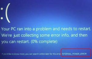 Solved: Internal Power Error on Windows 10 - Driver Easy