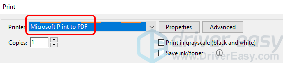 How to Print to PDF on Windows Easily & Quickly - Driver Easy