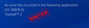 CE-34878-0 Error in PS4 [SOLVED] - Driver Easy