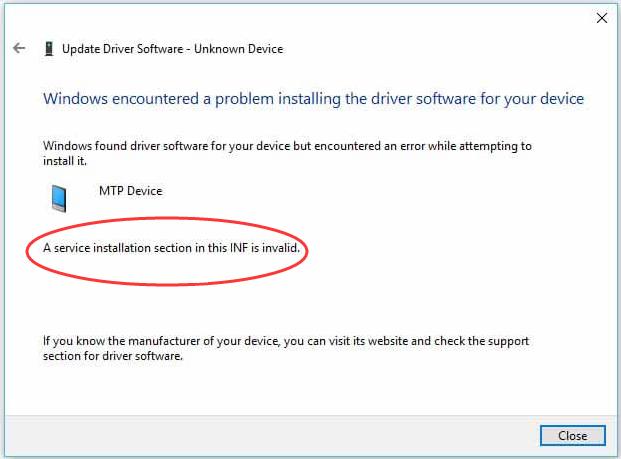 A Service Installation Section in this INF is Invalid [SOLVED] - Driver ...
