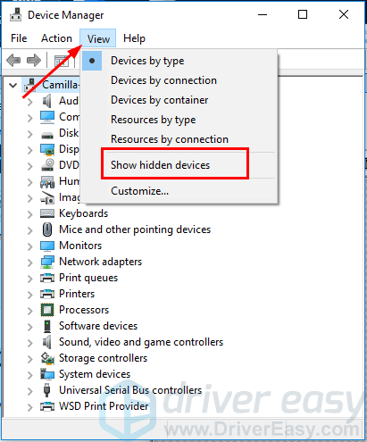 Fix Network Adapter Not Showing in Device Manager - Driver Easy