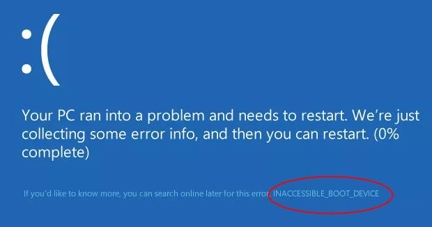 Fix Inaccessible Boot Device BSOD in Windows 10 [with Pictures ...