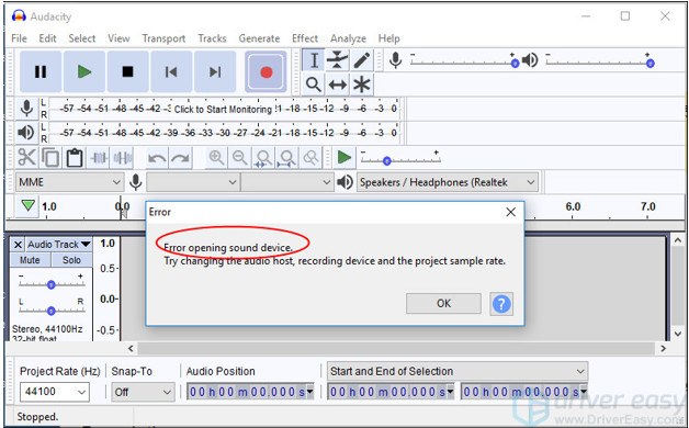 Fix Audacity Error Opening Sound Device Issue [5 Solutions] - Driver Easy