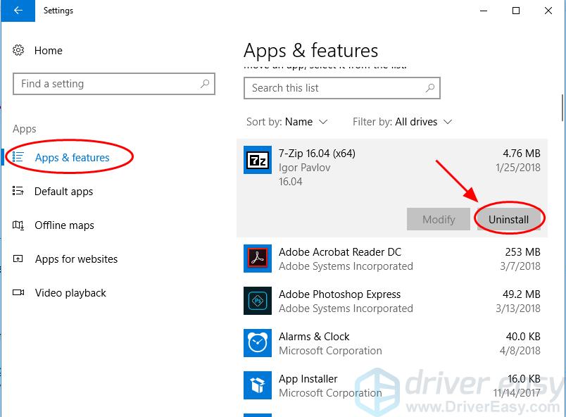 How to Uninstall Programs on Windows 10 - Driver Easy