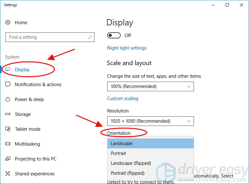 Screen Upside Down in Windows 10 [Fixed] - Driver Easy