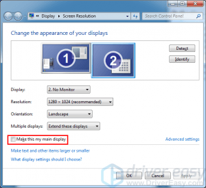 How to Set up Your Second Monitor in Windows 7, 8 and 10 - Driver Easy
