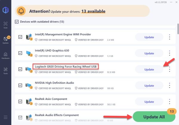 Logitech G920 Driver Download for Windows - Driver Easy