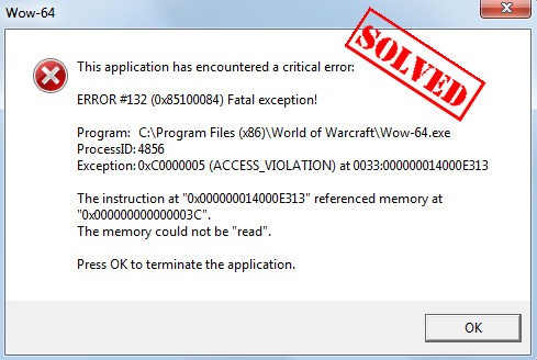 [Solved] World of Warcraft Error 132 Fatal Exception - Driver Easy