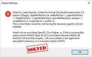 [FIXED] Failed to create OpenGL context for format QSurFaceFormat - Driver Easy