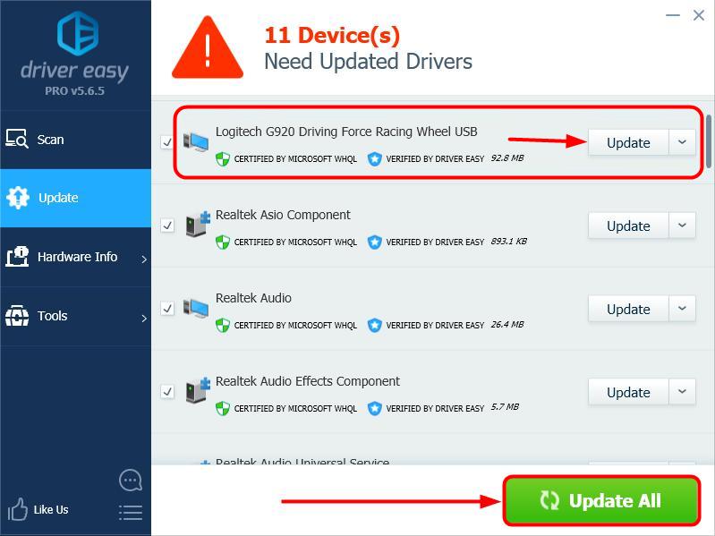 Logitech G920 Driver Download for Windows 11/10/8/7 - Driver Easy