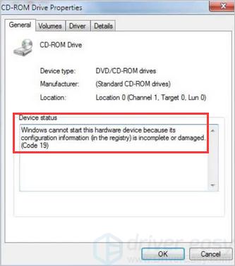 Fix Windows 10 DVD/CD-ROM Error: Windows cannot start this hardware ...