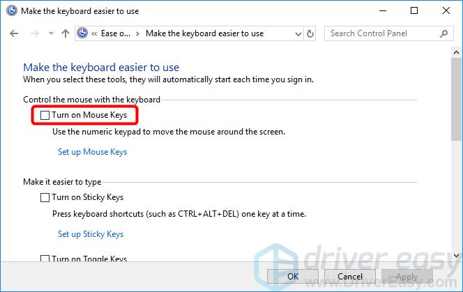 [SOLVED] Keyboard numbers not working - Driver Easy