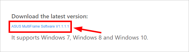 Download ASUS MultiFrame - Driver Easy