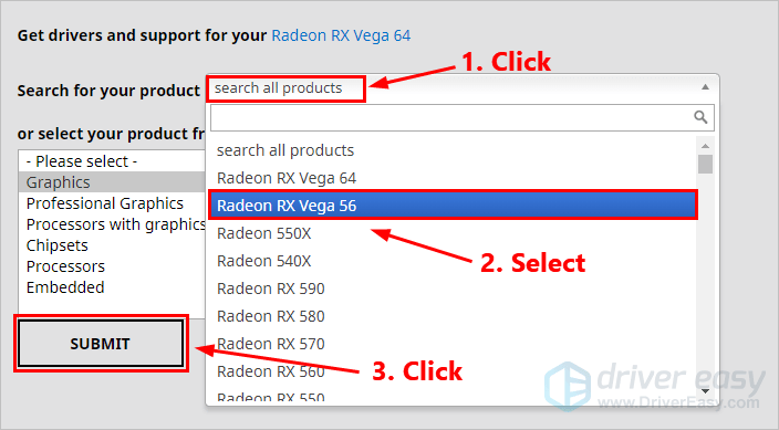 AMD Vega 56 drivers download & update for Windows[SOLVED] - Driver Easy