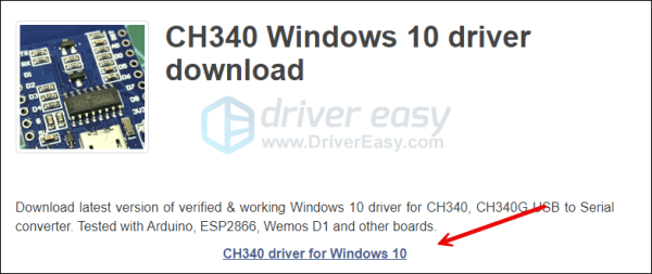 CH340G Driver Download and Update on Windows 10 - Driver Easy