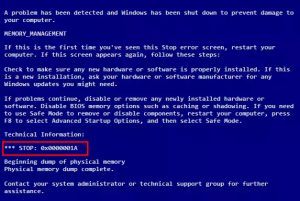[Solved] STOP: 0x0000001A Blue Screen Error Code - Driver Easy