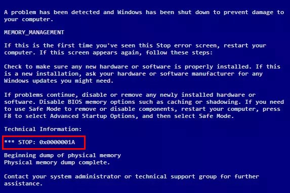 [Solved] STOP: 0x0000001A Blue Screen Error Code - Driver Easy