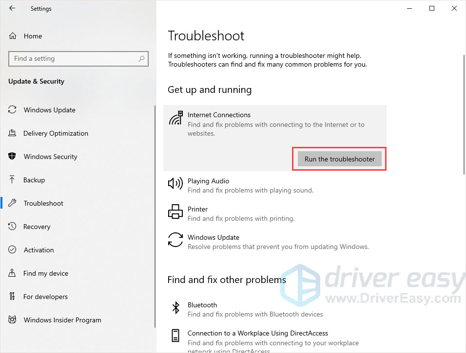 [Solved] Unable to Connect to the Internet? Here's Solution - Driver Easy
