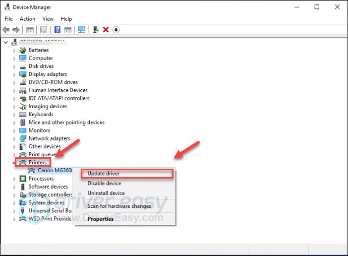 Canon MG3600 Driver Download & Update - Driver Easy