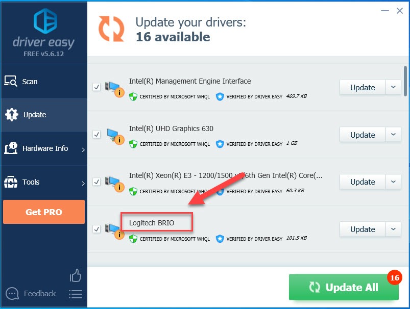 Logitech BRIO Webcam Driver Download for Windows 10/8/7 - Driver Easy