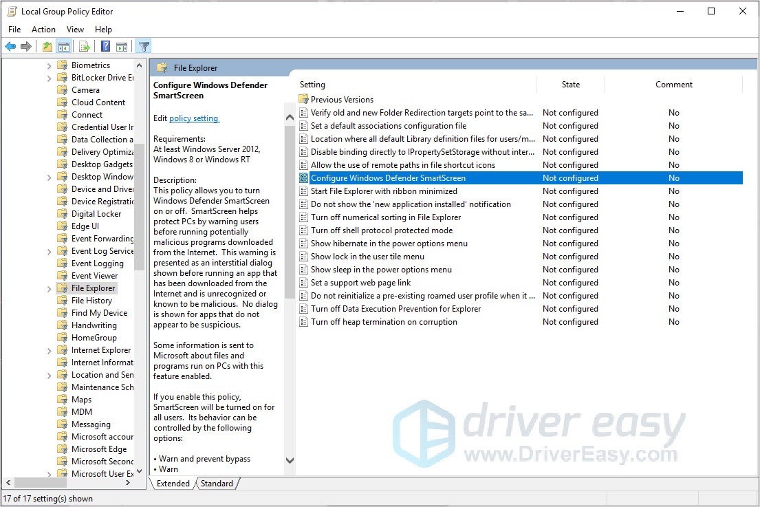 [FIXED] Windows SmartScreen Can't Be Reached Right Now - Driver Easy