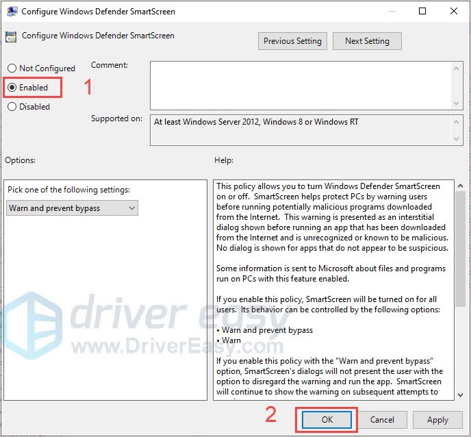 [FIXED] Windows SmartScreen Can't Be Reached Right Now - Driver Easy