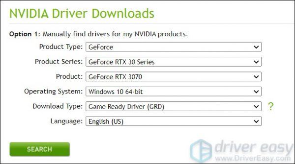 GeForce RTX 3070 Driver Download & Update - Windows 11/10 - Driver Easy