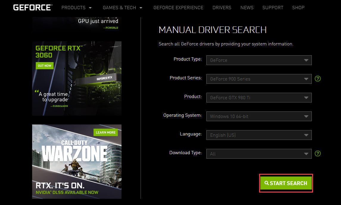 NVIDIA GEFORCE GTX 980 Ti Driver [Download] - Driver Easy