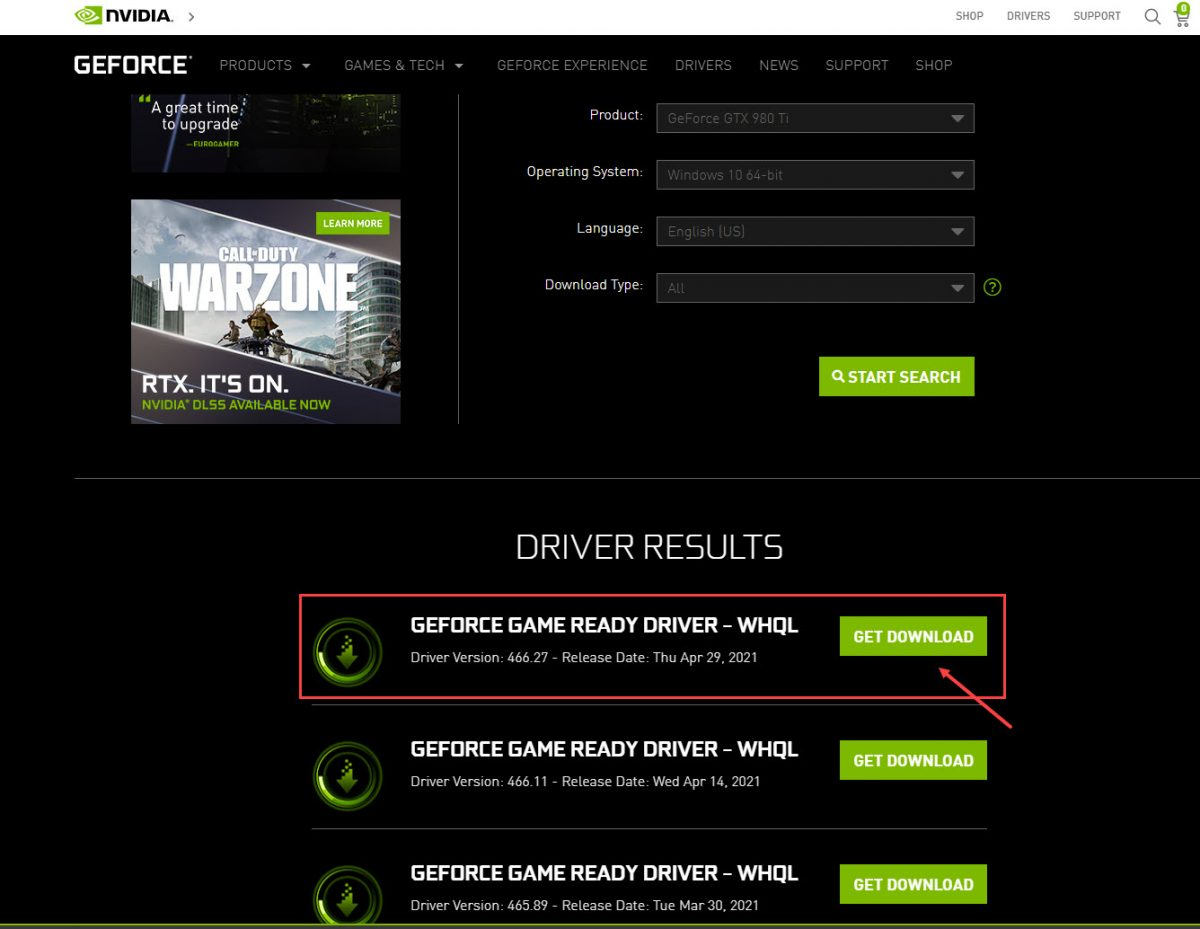 NVIDIA GEFORCE GTX 980 Ti Driver [Download] - Driver Easy
