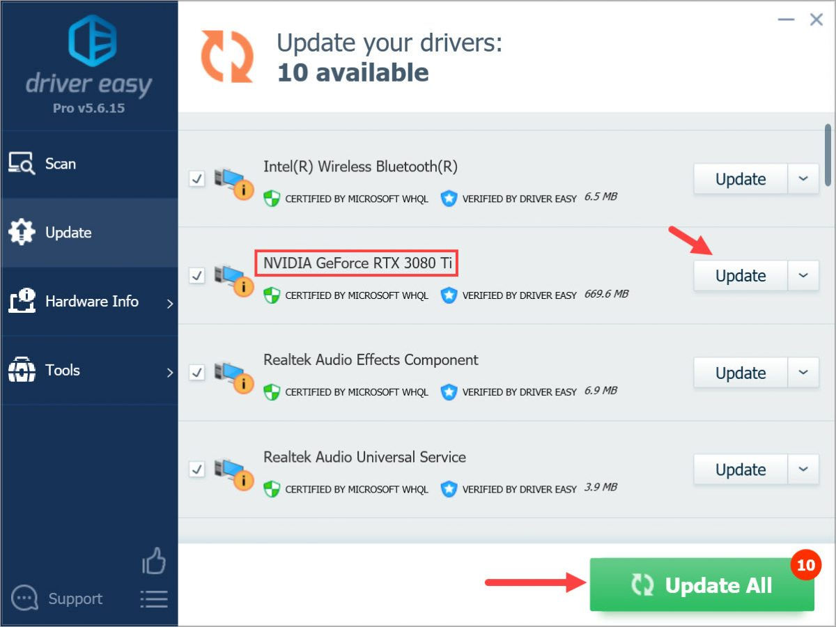 Latest GeForce RTX 3080 Ti driver download for Win 10, 8, 7 - Driver Easy