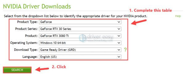 Latest GeForce RTX 3080 Ti driver download for Win 10, 8, 7 - Driver Easy