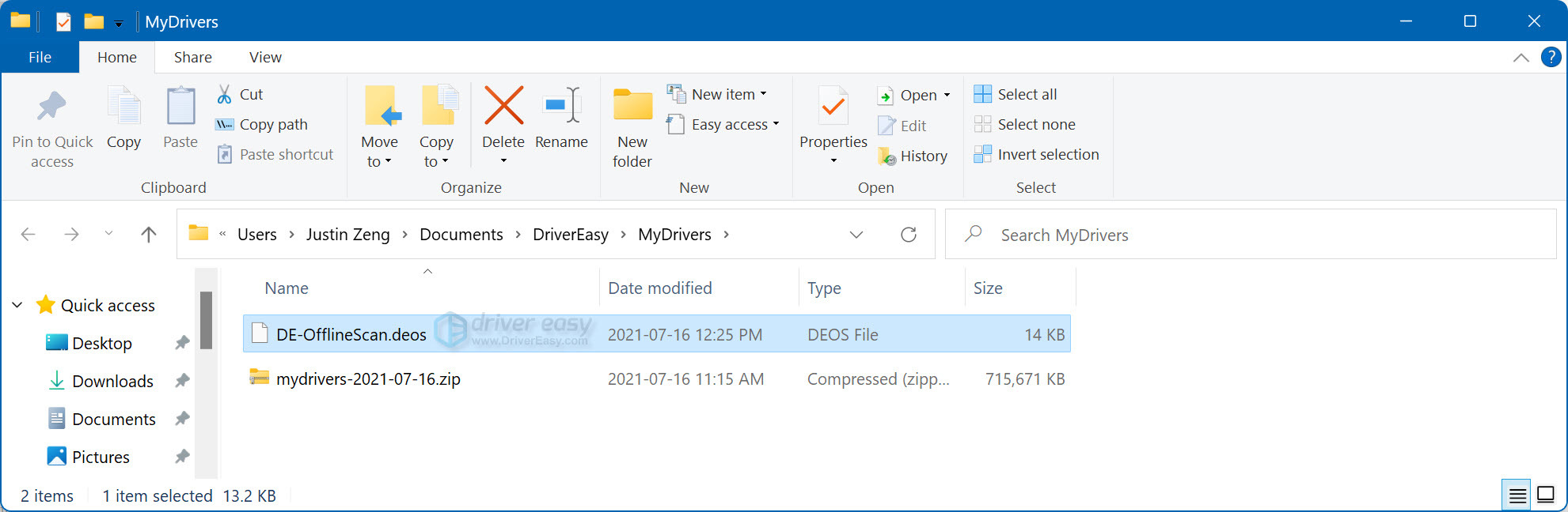 Offline Scan - Driver Easy