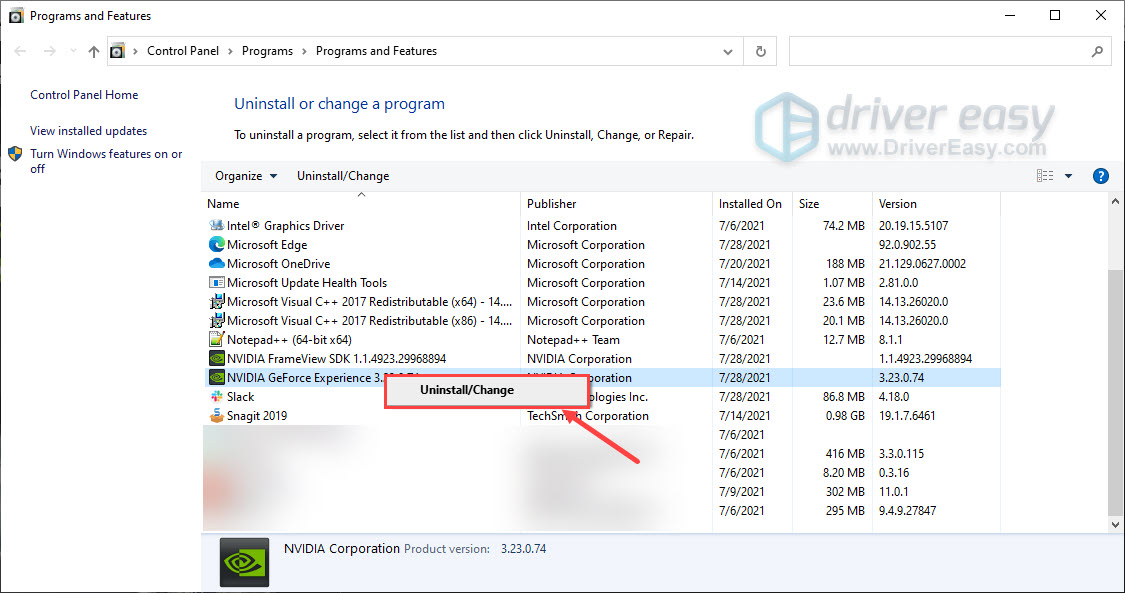 [SOLVED] NVIDIA GeForce Overlay Not Working - Driver Easy