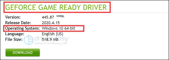 Download NVIDIA GeForce Game Ready Driver for Windows - Driver Easy