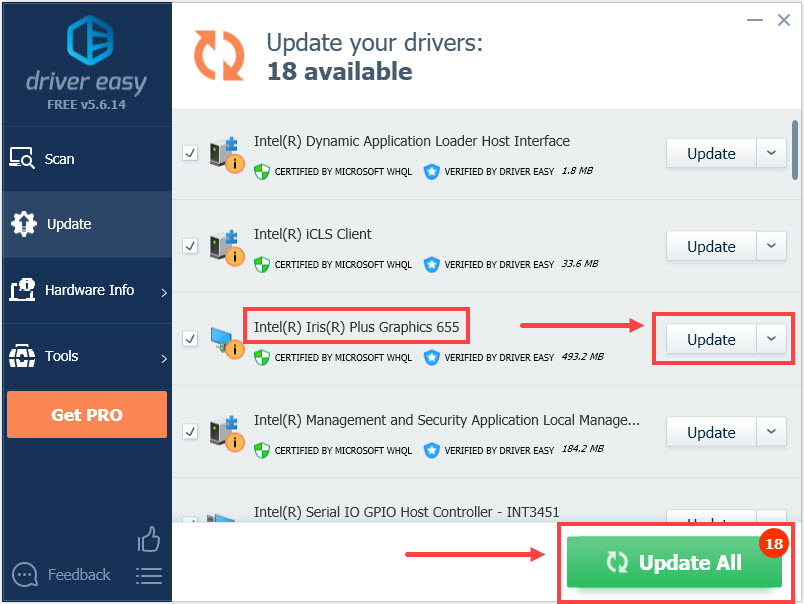 Intel Iris Plus Graphics 655 Driver for Windows 10, 11 - Driver Easy