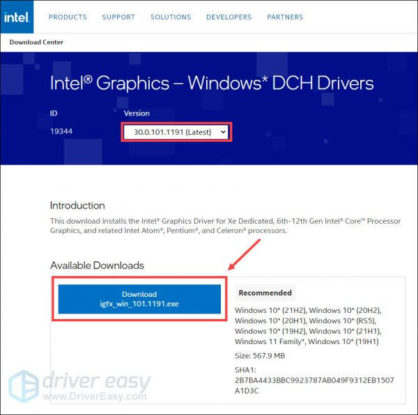 Intel Iris Plus Graphics 655 Driver for Windows 10, 11 - Driver Easy