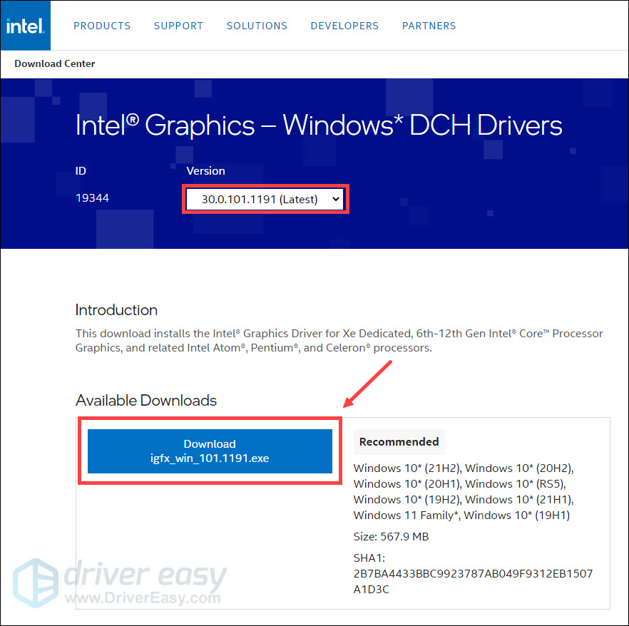 Intel Iris Plus Graphics 655 Driver for Windows 10, 11 - Driver Easy