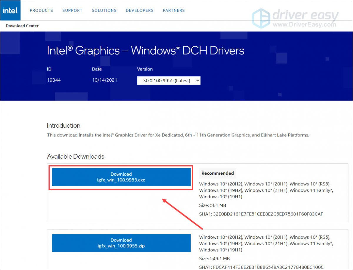 [Download] Intel Iris Xe Graphics Driver for Windows 10, 11 - Driver Easy