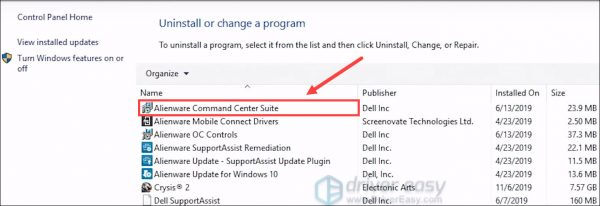 [SOLVED] Alienware Command Center Not Working - Driver Easy