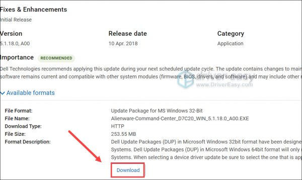 [SOLVED] Alienware Command Center Not Working - Driver Easy
