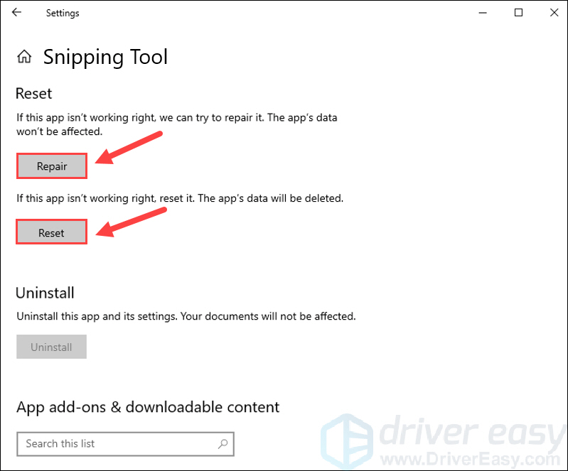 [Fixed] Snipping Tool Not Working on Windows 10/11 - Driver Easy