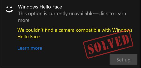 [Fixed] We Couldn't Find a Camera Compatible with Windows Hello Face - Driver Easy