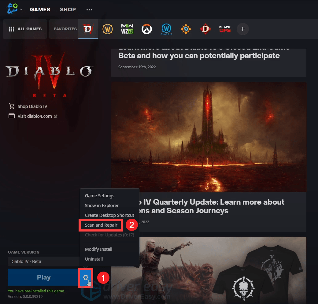 [SOLVED] Diablo 4 FPS Drops and Stuttering on PC - Driver Easy