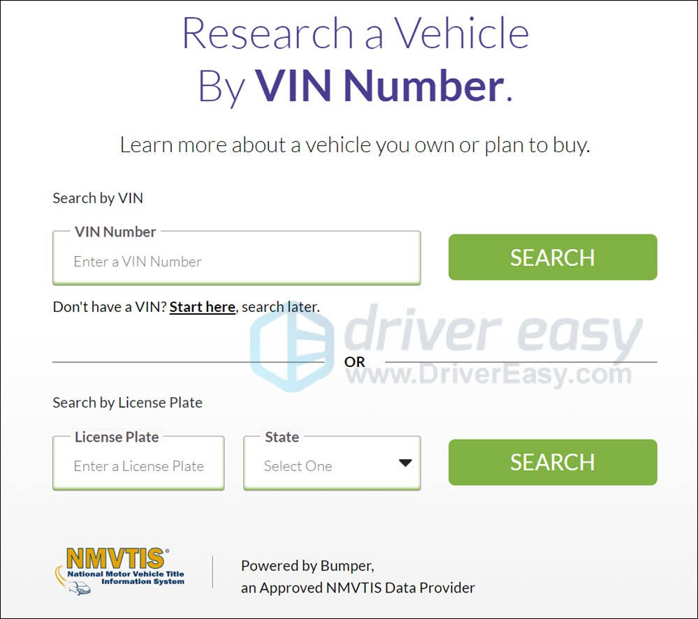 VIN Check | How To Find Vehicle Information By VIN - Driver Easy