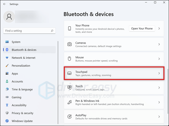 How to Fix Touchpad Cursor Disappears on Windows 11 - Driver Easy